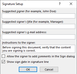 How to customise and insert a signature line in Excel | projectfive ...
