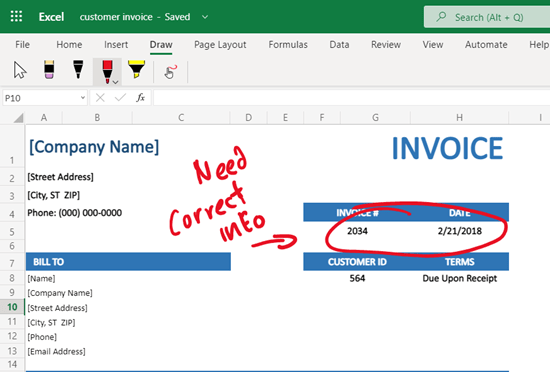 Ink and Highlighter in Excel | projectfive projectfive